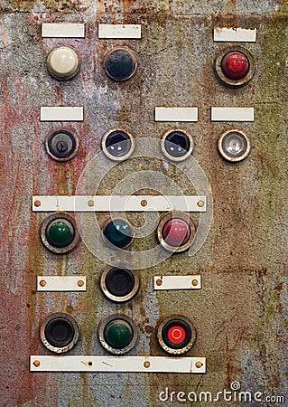 Broken Control Panel, Grunge Stock Image - Image: 9863921