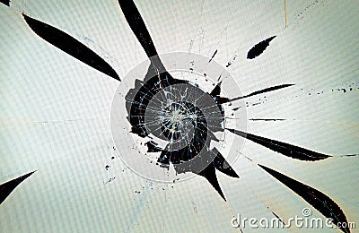 Broken Cracked Computer Screen Stock Photography - Image: 27141182