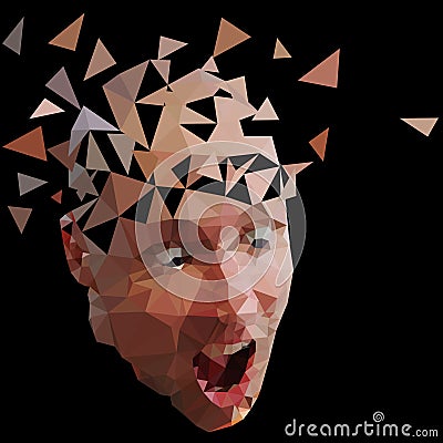 Broken Face Vector Illustration | CartoonDealer.com #56100350