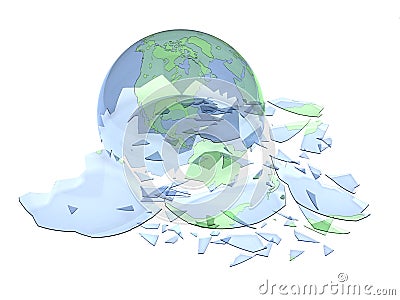 Broken Glass Globe Stock Photos - Image: 4056203