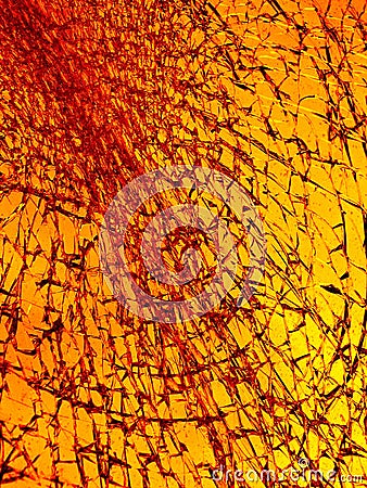 Broken Glass In Gold Stock Photo - Image: 364200