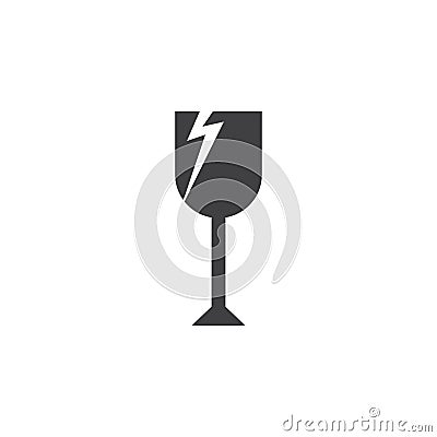 Broken Glass Logo , Fragile Logo Cartoon Vector | CartoonDealer.com ...