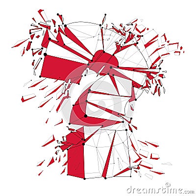 Broken Question Mark Exploding, Query Breaking To Pieces, Vector ...