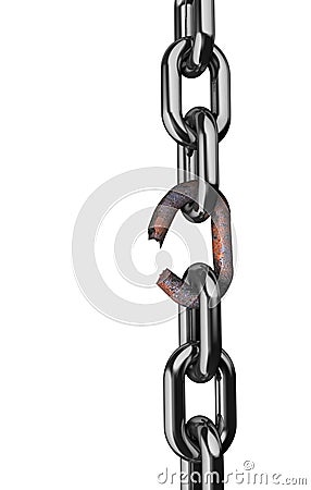 Broken Rusty Chain Stock Images - Image: 5407164