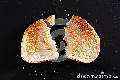 Broken Toasted Bread Stock Image | CartoonDealer.com #193929433
