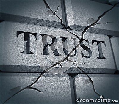 Broken Trust Symbol Royalty-Free Stock Image | CartoonDealer.com #18671872