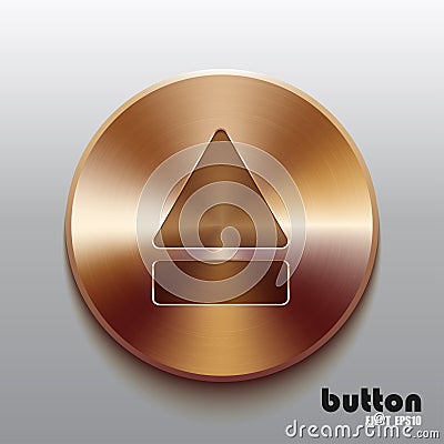 Bronze Eject Button Cartoon Vector | CartoonDealer.com #89088835
