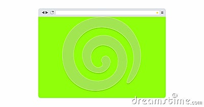 Browser Window with Blank Green Screen and Motion Zoom Effect Stock ...