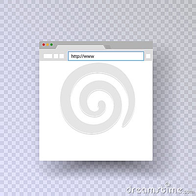 Template Browser. Mock Up Mac Browser. Input String Web Links. Vector Isolated On A Transparent ...
