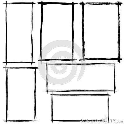 Brush Stroke Frames Vector Illustration | CartoonDealer.com #42870718