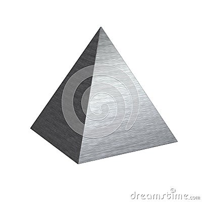 Brushed Texture Metal Steel Pyramid Royalty-Free Stock Photo ...