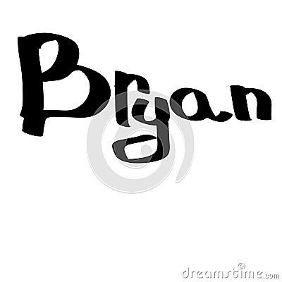 Bryan Male Name Street Art Design. Graffiti Tag Bryan. Vector Art ...