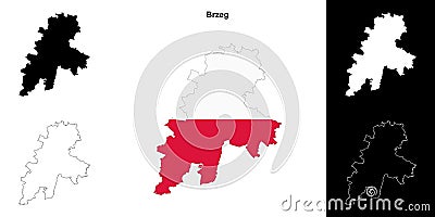 Brzeg Outline Map Vector Illustration | CartoonDealer.com #356912452
