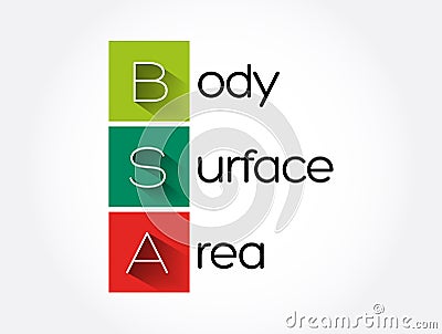 BSA - Body Surface Area Acronym, Concept Background Royalty-Free Stock ...