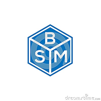 BSM Letter Logo Design On Black Background. BSM Creative Initials ...