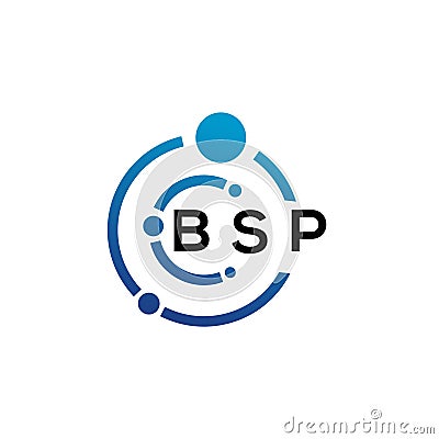 BSP Letter Logo Design On White Background. BSP Creative Initials ...