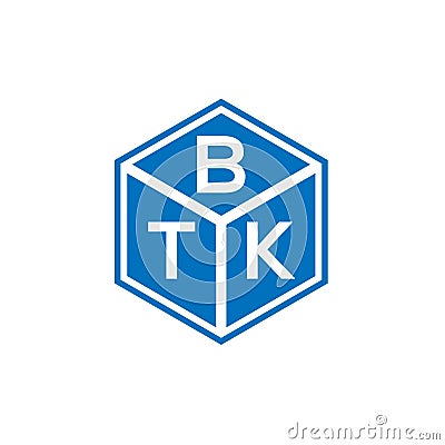 BTK Letter Logo Design On Black Background. BTK Creative Initials ...
