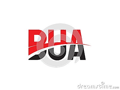BUA Letter Initial Logo Design Vector Illustration | CartoonDealer.com ...