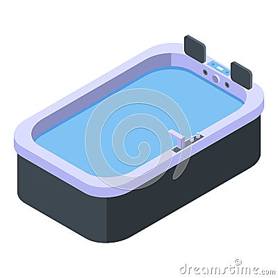 Bubble Jacuzzi Icon, Isometric Style Cartoon Vector | CartoonDealer.com ...