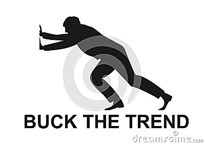 Buck The Trend. Cartoon Vector | CartoonDealer.com #119950957