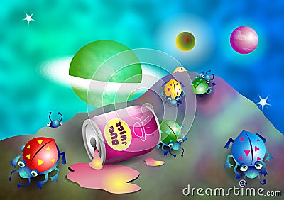 Bugs In Space Royalty-Free Stock Photography | CartoonDealer.com #42281