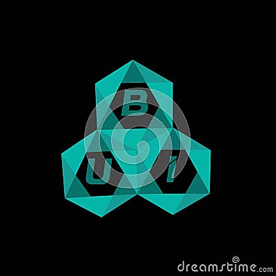 BUI Creative Minimalist Letter Logo. BUI Unique Vector Initials ...