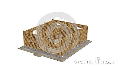 Build Structure. Time-lapse 3d Animation Showing a Process of Building ...