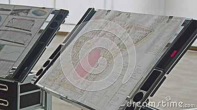 Building Drawing and Technical Documentation on Podiums Stock Video ...