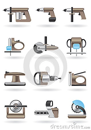 Building And Furniture Power Tools Cartoon Vector | CartoonDealer.com ...