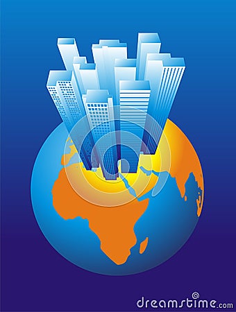 Building And Globe Stock Photo - Image: 2655500