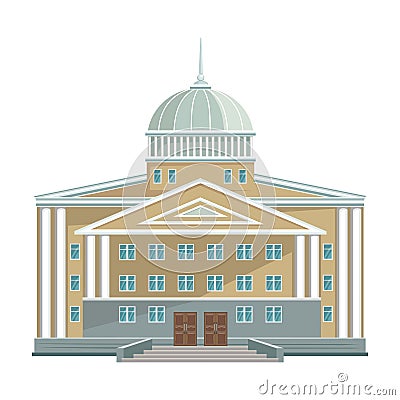 Building Of Government Vector Icon.Cartoon Vector Icon Isolated On ...