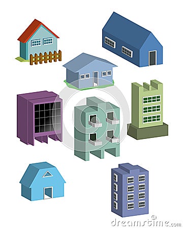 Building And Houses Vector Royalty Free Stock Photography - Image: 3454517