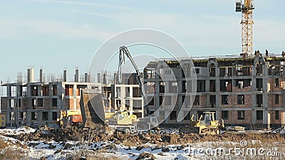 Large Construction of Large Complex of Buildings Stock Video - Video of ...