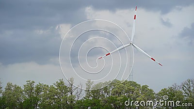 Building Process of Wind Energy Power Tower, Windmill Under ...