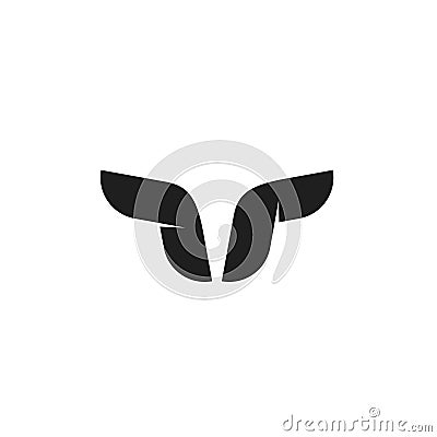 Bull Logo Vector Symbol, Buffalo Horns, Geometric Taurus Head Shape ...
