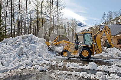 Bulldozer Clearing Snow Stock Photo - Image: 11466860