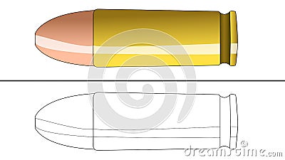 Bullet For Coloring Stock Vector - Image: 52209338