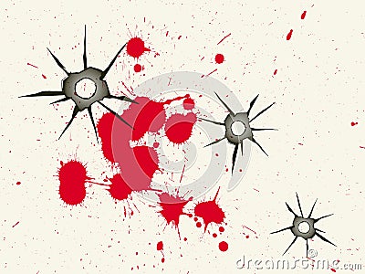 Bullet Holes And Blood Royalty Free Stock Images - Image: 6270209