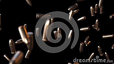Bullets Falling on Black with Luma Matte Seamless Looping Background 4K ...