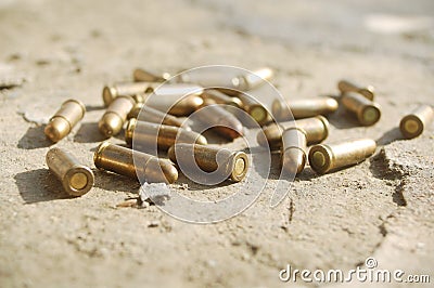 Bullets On The Ground Stock Photo - Image: 13100520