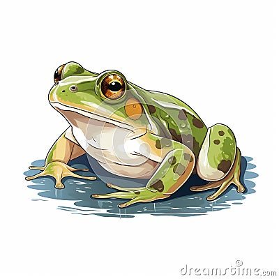 Simple Bullfrog Clip Art With White Margins And Background Royalty-Free ...