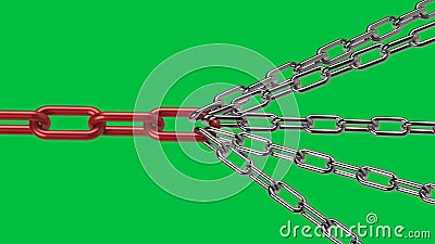 Bunch of Chains on Green Screen Stock Video - Video of green, screen ...