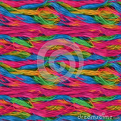 Bundle Of Multi-colored Threads Intertwined With Each Other Seamless ...