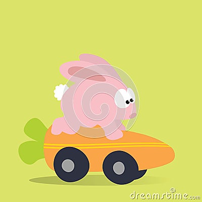 Bunny Racing Carrot Mobile Stock Photography - Image: 10325012