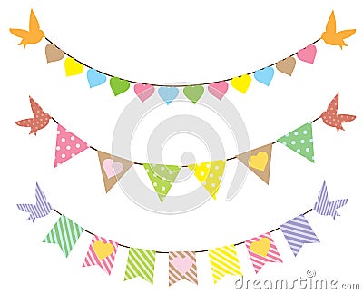 Bunting Cartoon Vector | CartoonDealer.com #48726603