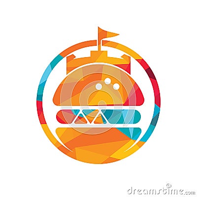 Burger Castle Vector Logo Design. Fort Burgher Logo Design ...