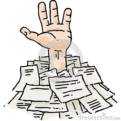 Buried In Paperwork Stock Illustration - Image: 41750382