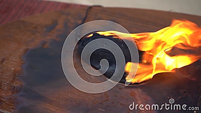 Burn The Computer Mouse. Concept, A Computer Mouse Caught Fire From ...