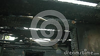 Burned House Interior after Fire, Ruined Building Room Inside, Disaster ...