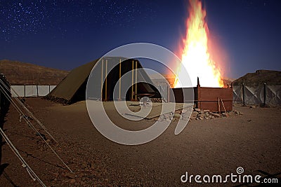 Burning Altar Of Sacrifices In The Tabernacle Royalty Free Stock Image ...